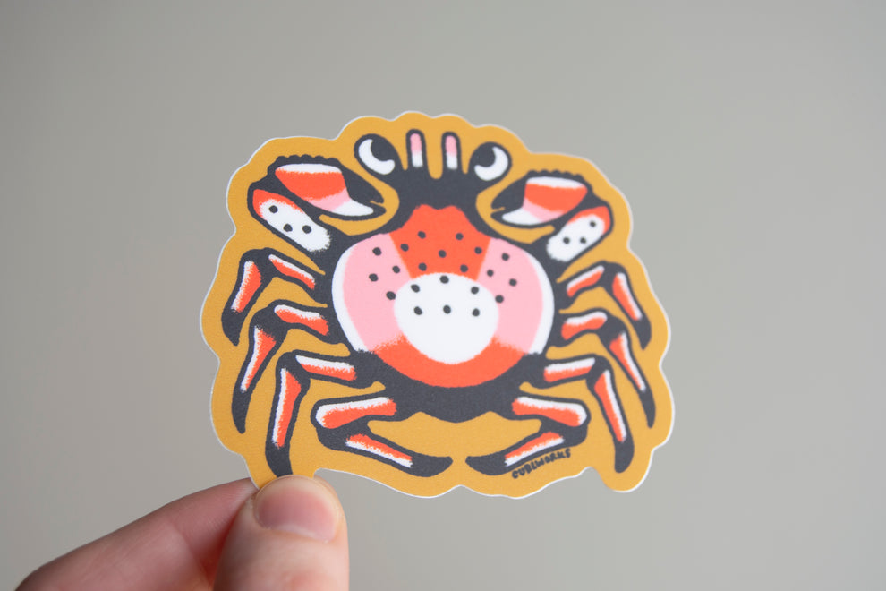Crab Vinyl Sticker – Curlworks